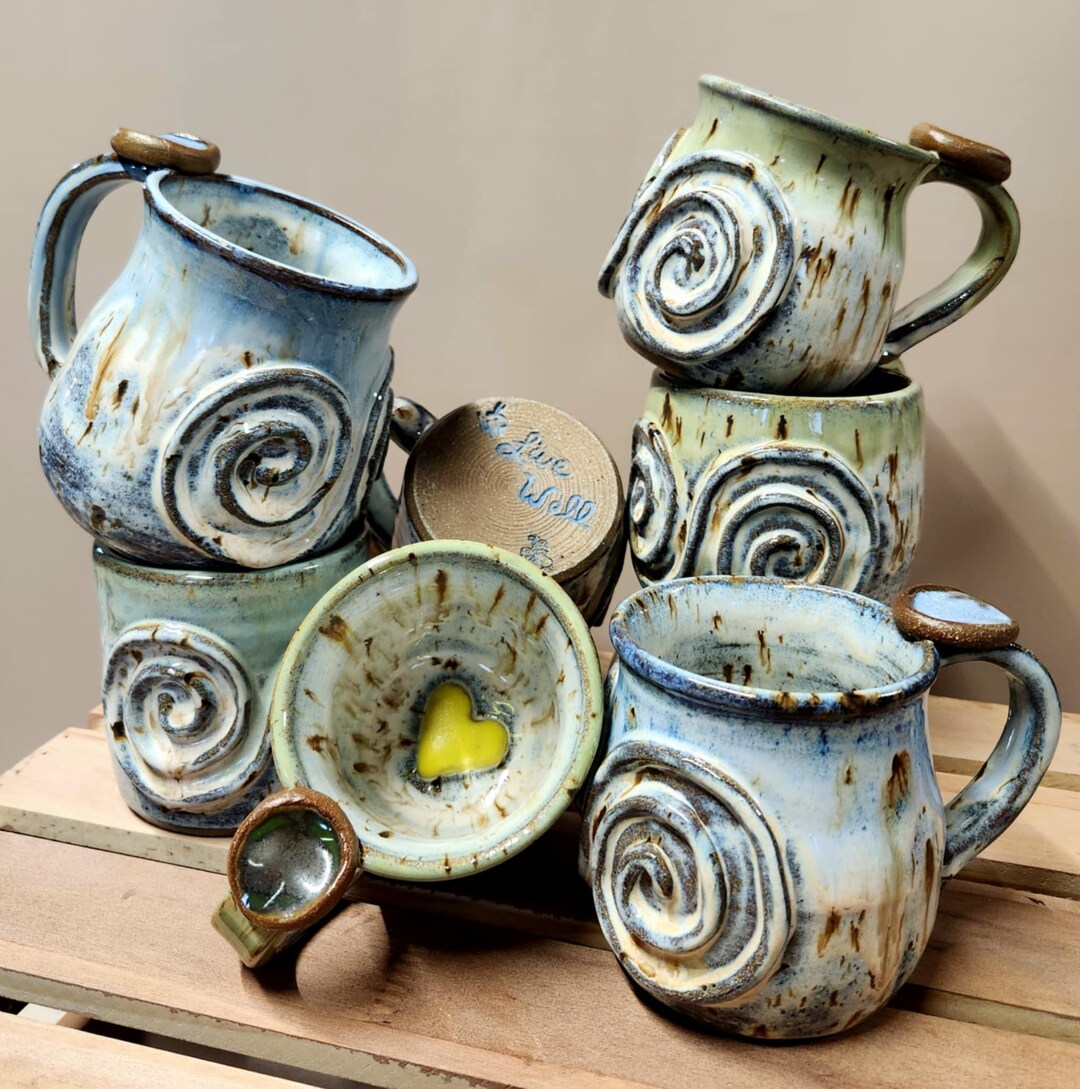 Original Calming Mug Anxiety Stress Fidget Stress Worry Stone Hand Made ...