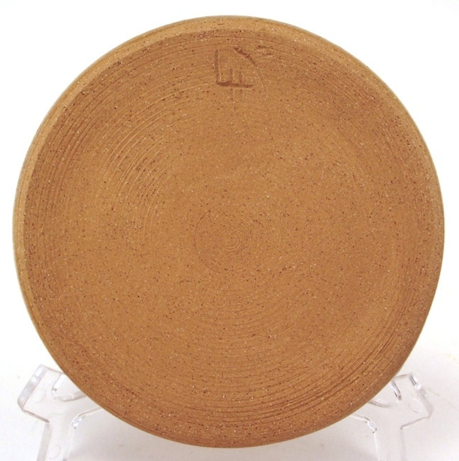 Stoneware Pottery Spoon Rest OOAK Tan Cobalt Blue Misty White Polk a ...