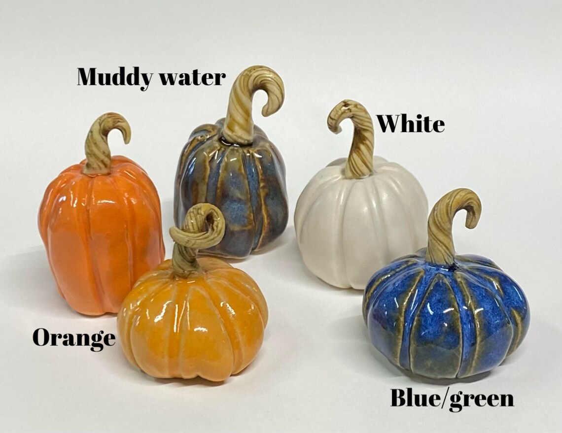 Hand Made Ceramic Stoneware Mini Miniature Pumpkin Pumpkins - Etsy