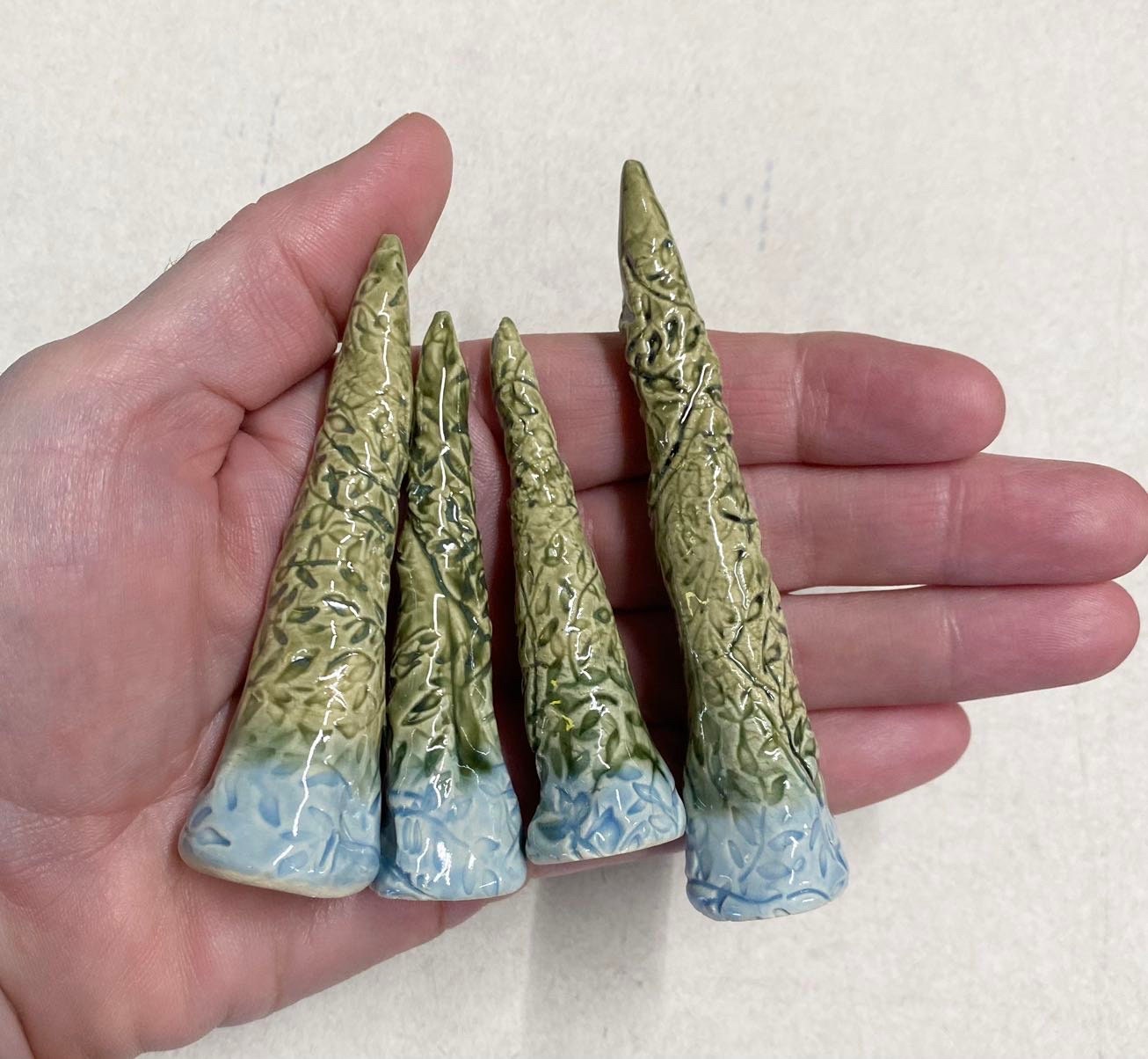 Mini Miniature Hand Made Pottery Ceramic Christmas Tree Trees Holiday ...