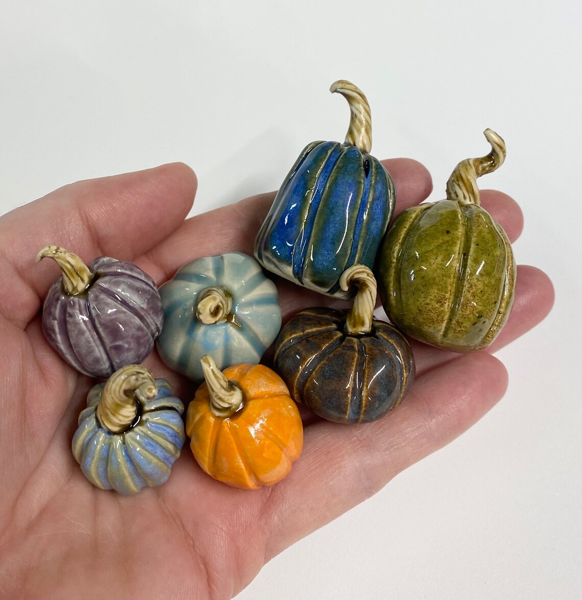 Hand Made Ceramic Stoneware Mini Miniature Pumpkin Pumpkins - Etsy