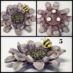 Hand Made Ceramic Bee Watering Station Flower Assorted Styles - Etsy