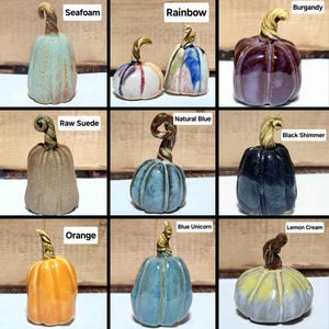 Hand Made Ceramic Stoneware Mini Miniature Pumpkin Pumpkins Fall Decor ...