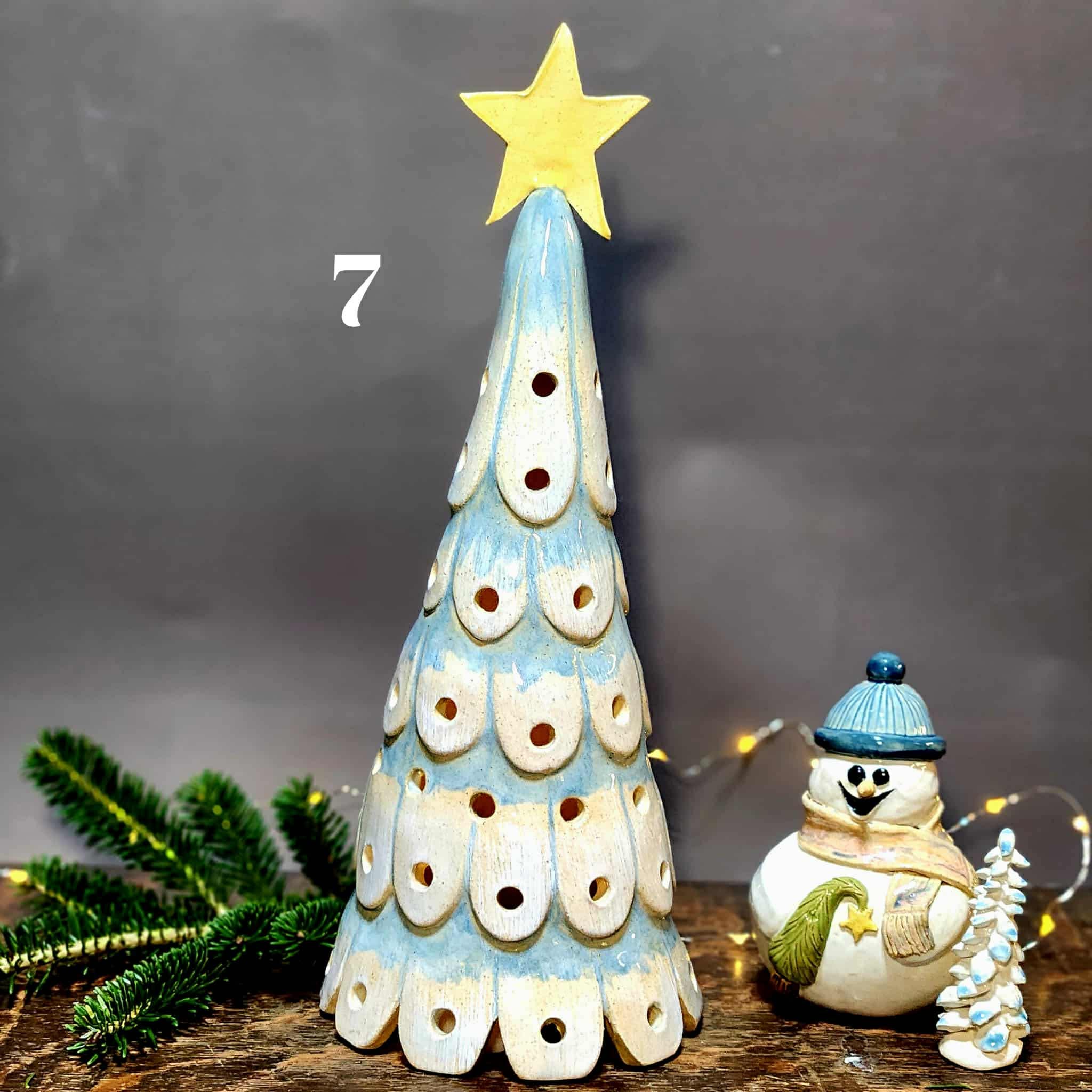 Large Luminary Ceramic Pottery Hand Made Christmas Tree Trees Hand ...
