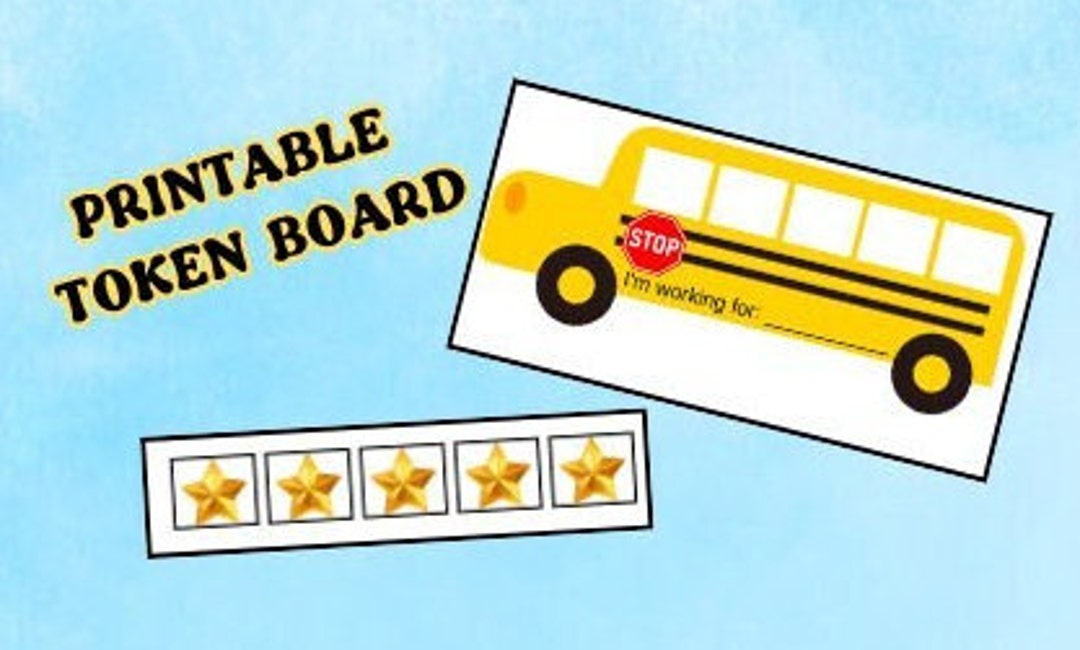 Printable Bus Token Board/ Token Economy - Etsy