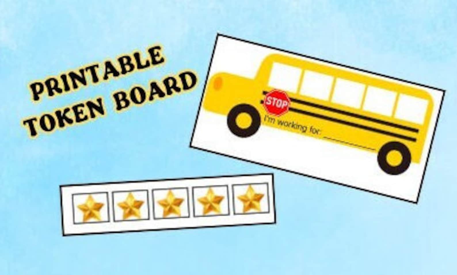 Printable Bus Token Board/ Token Economy - Etsy