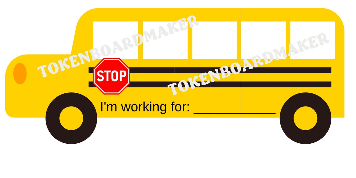 Printable Bus Token Board/ Token Economy - Etsy