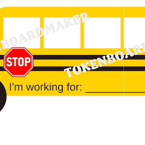 Printable Bus Token Board/ Token Economy - Etsy