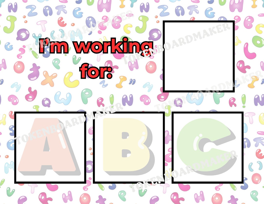 ABC Token Board - Etsy