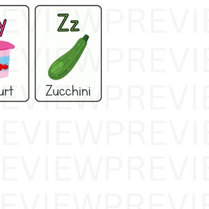 Printable ABC Food Flashcards: A Collection of 26 Colorful Cards ...