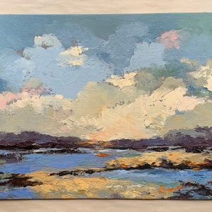 ADRIFT, Original Oil Painting One of a Kind Landscape Charity Donation ...
