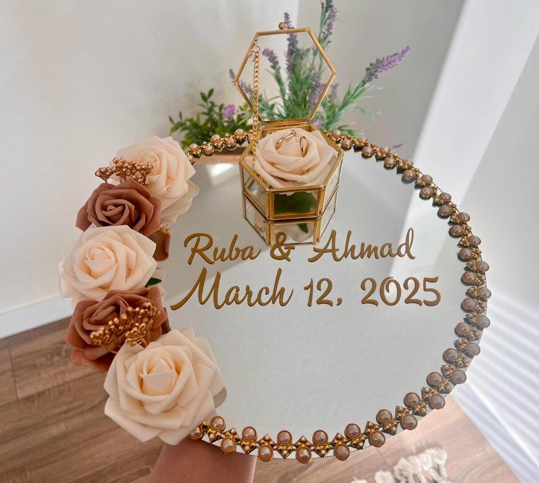 Ring Tray, Gold Ring Tray for Wedding, Nikkah, Engagement, Customized ...