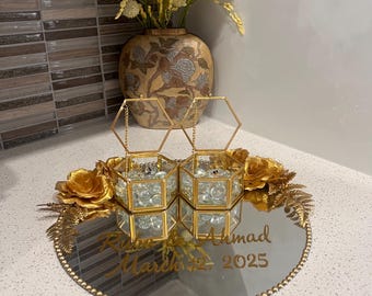 Custom Wedding Ring Tray: Personalized Nikkah Engagement Decor - Etsy