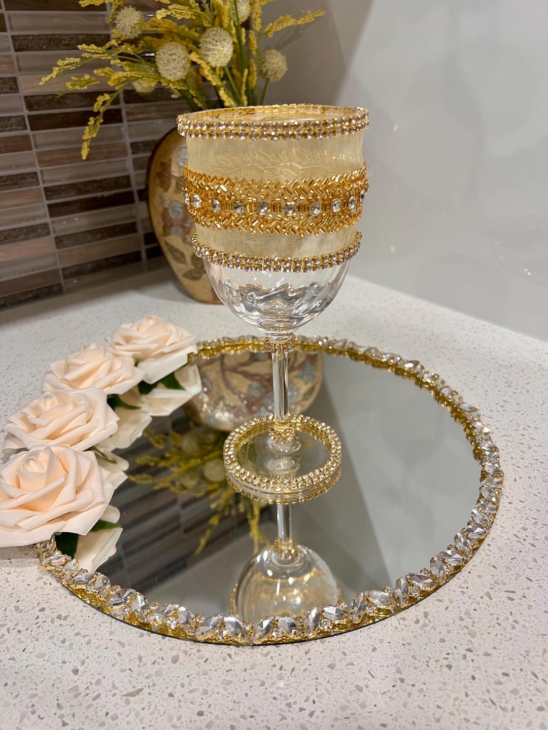 Gold Milk Glass, Doodh Pilai Glass, Wedding Decor, Wedding Glass ...