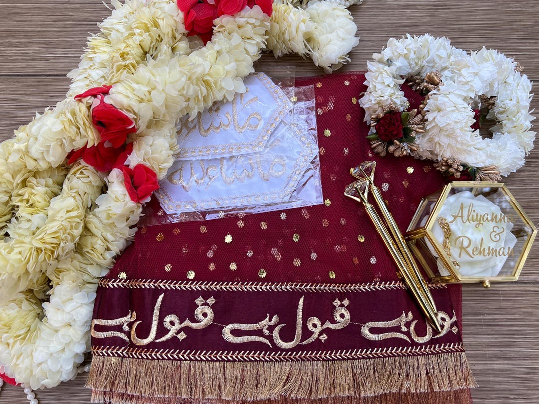 Nikkah Essentials Package. Ring Box. Nikkah Dupatta. Mashallah. Sehra ...