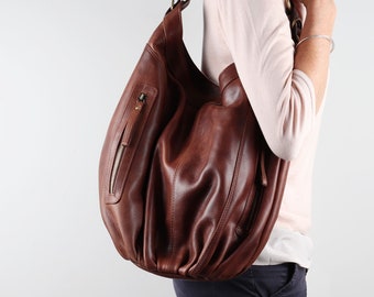 Hobo bag leather | Etsy