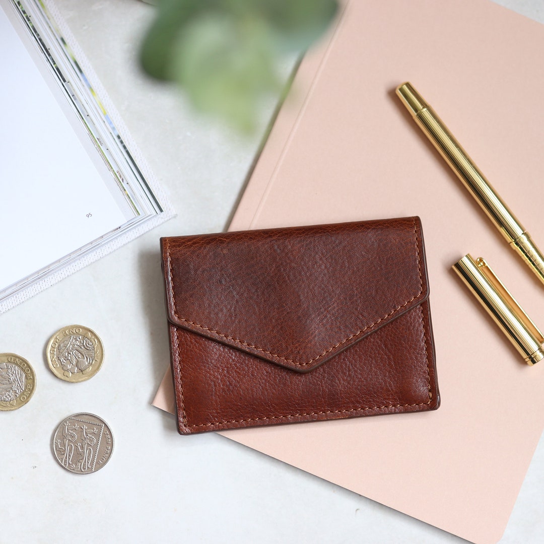 Handmade Credit Card Wallet, Minimalist Card Wallet, Tan Leather Card ...