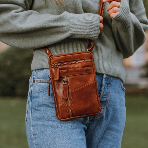 Leather Smartphone Bag Iphone Pouch Smartphone Pouch Travel | Etsy