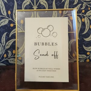 Bubble Send off Wedding Sign, Wedding Exit Signs, Wedding Sign ...