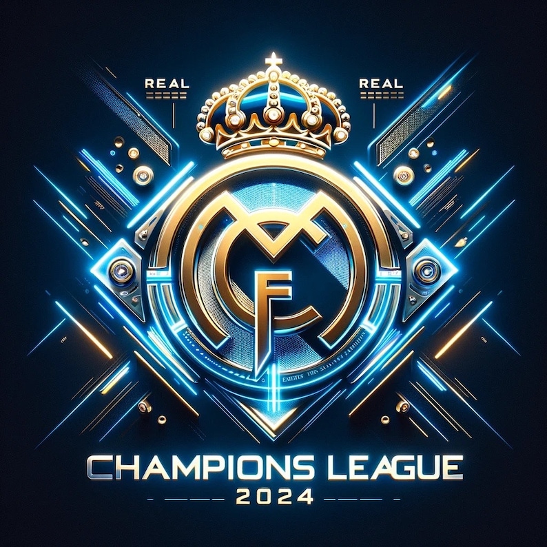 Futuristic Real Madrid 2024 Champions League Victory Decor - Etsy