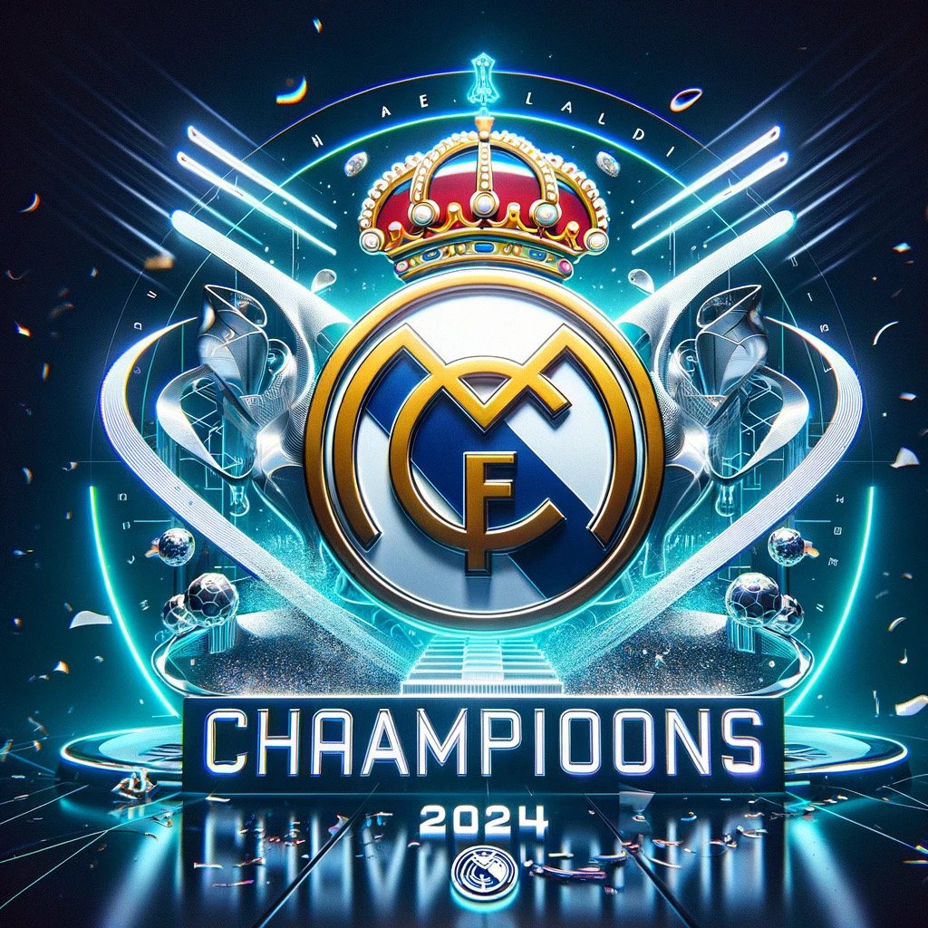 Special Edition: Real Madrid Celebratory Logo - UEFA Champions League 2024 Champions - Etsy