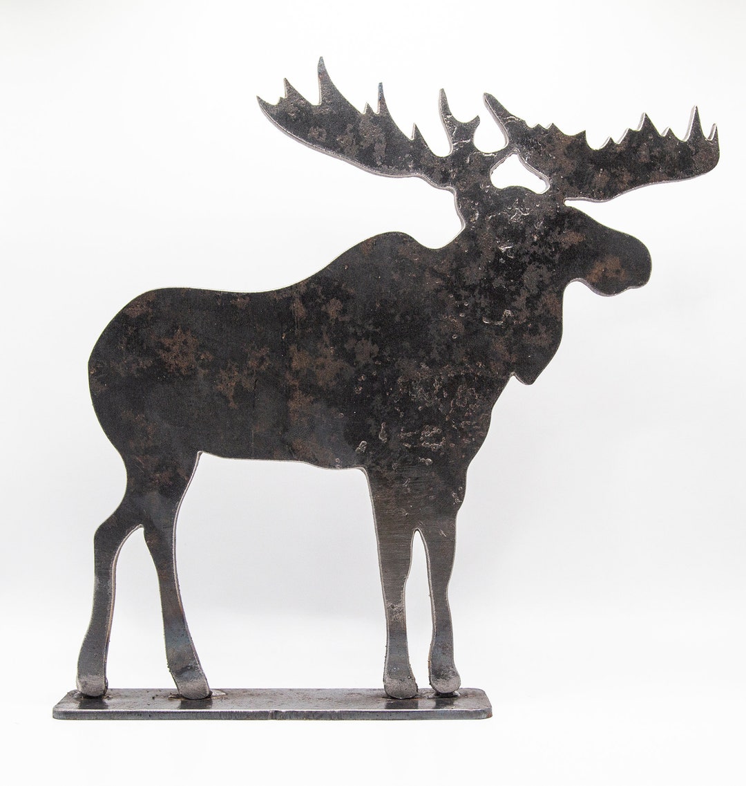 Moose Metal Art, Rustic Steel Moose, Moose Mantel Art, Tabletop Moose ...