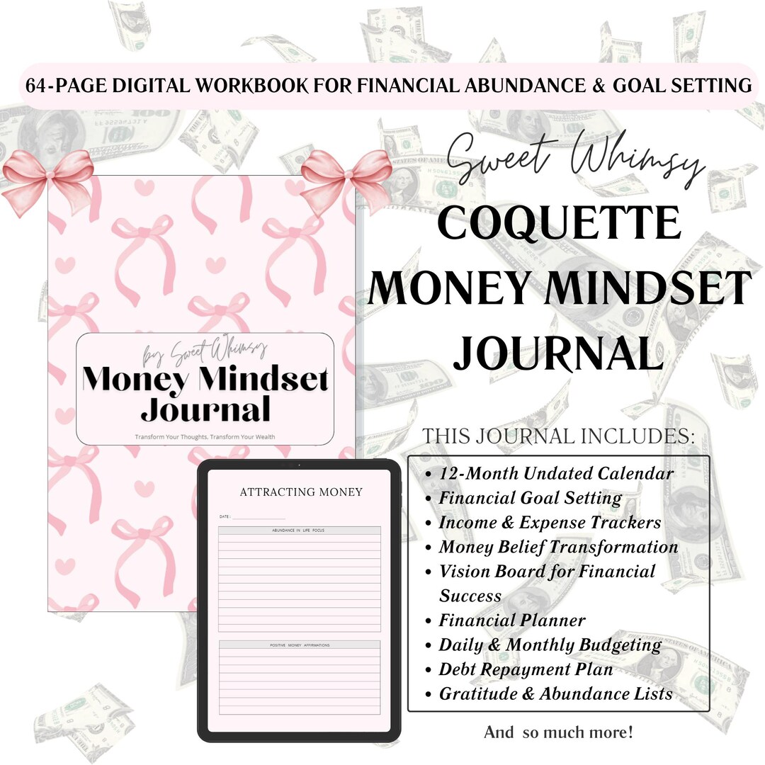 Money Mindset Journal | Digital Workbook for Financial Abundance & Goal ...