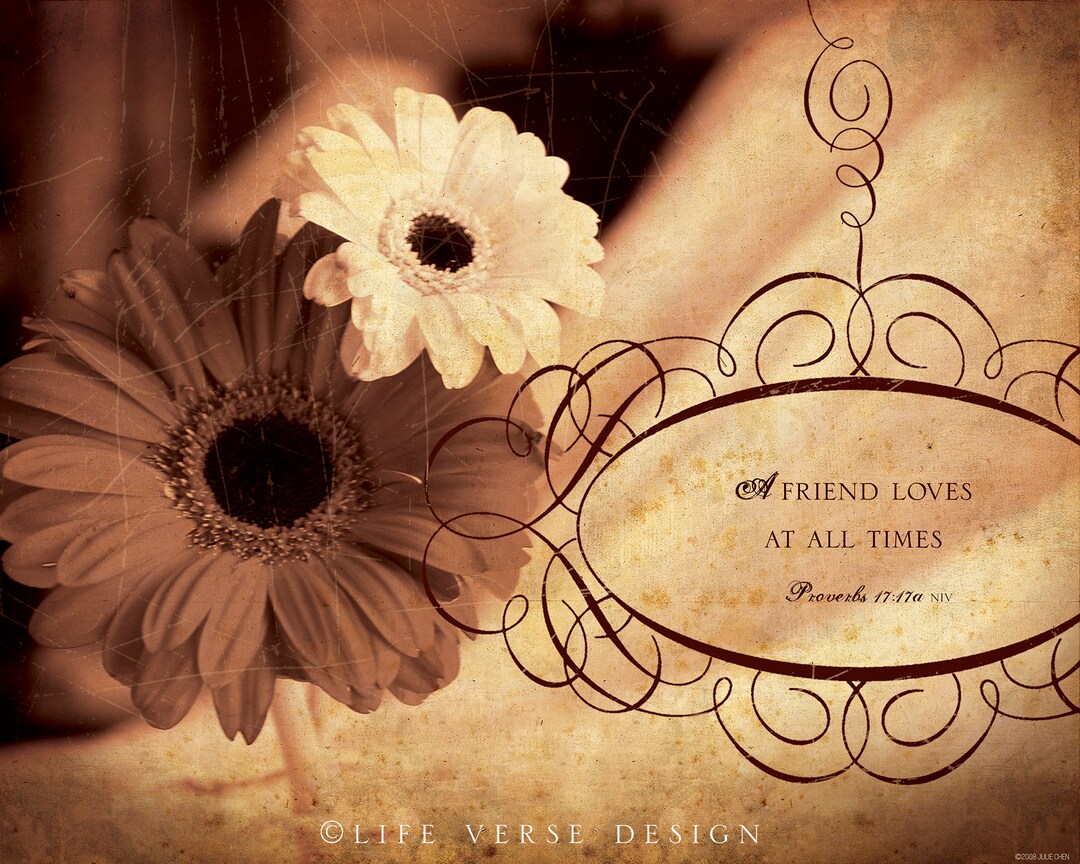 Christian Gift Friendship Gift Scripture Wall Art Inspirational Wall ...