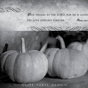 Thanksgiving Bible Art Christian Thanksgiving Decor GIVE THANKS Psalm ...