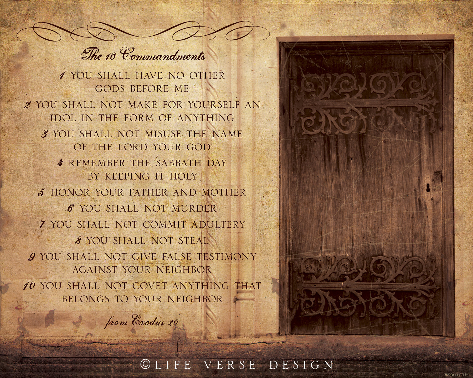 The 10 Commandments Scripture Wall Art Catholic Art - Etsy