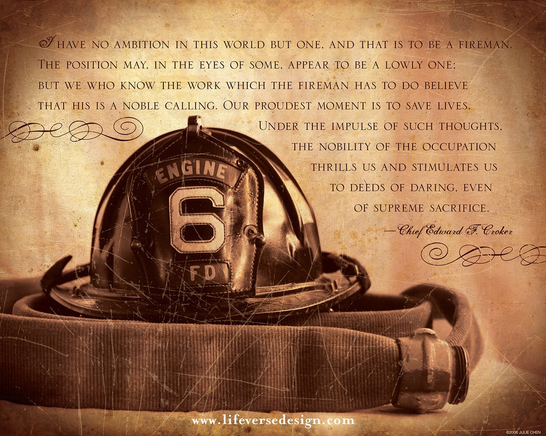 Fireman Gift Fireman Art Fireman Quote Firefighter - Etsy
