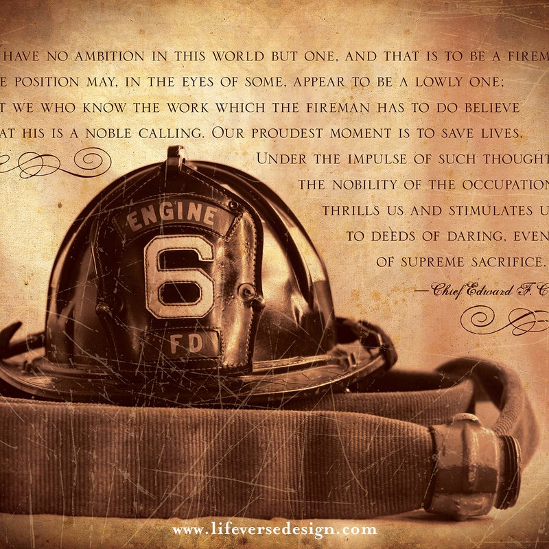 Firefighter Art - Etsy