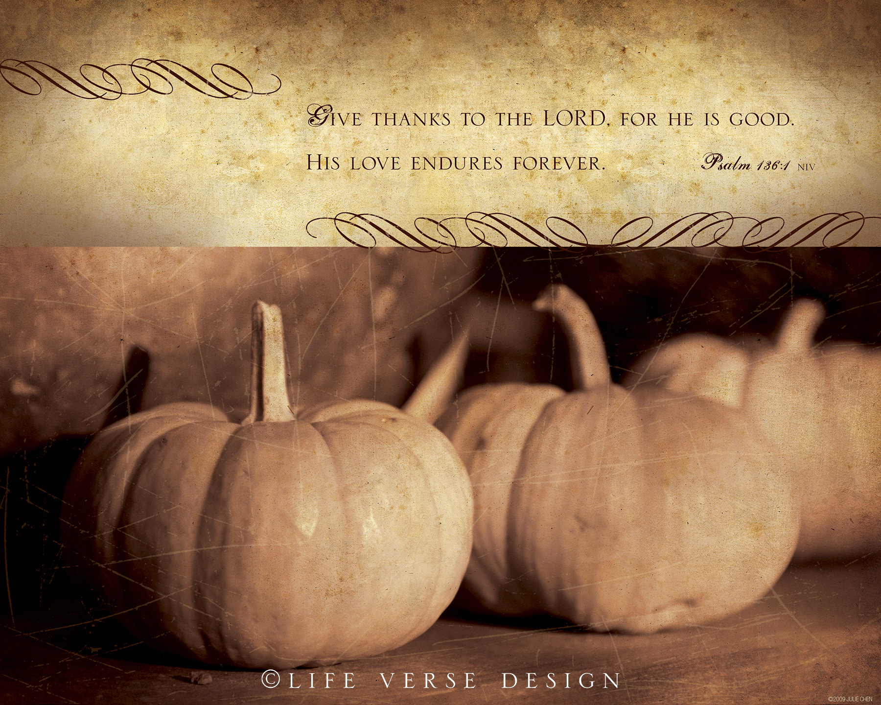 Thanksgiving Bible Art Christian Thanksgiving Decor GIVE THANKS Psalm ...