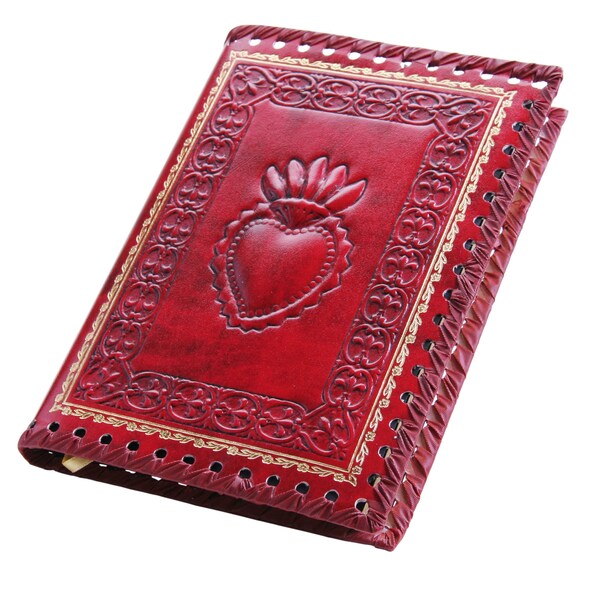 Red Leather Journal - Etsy