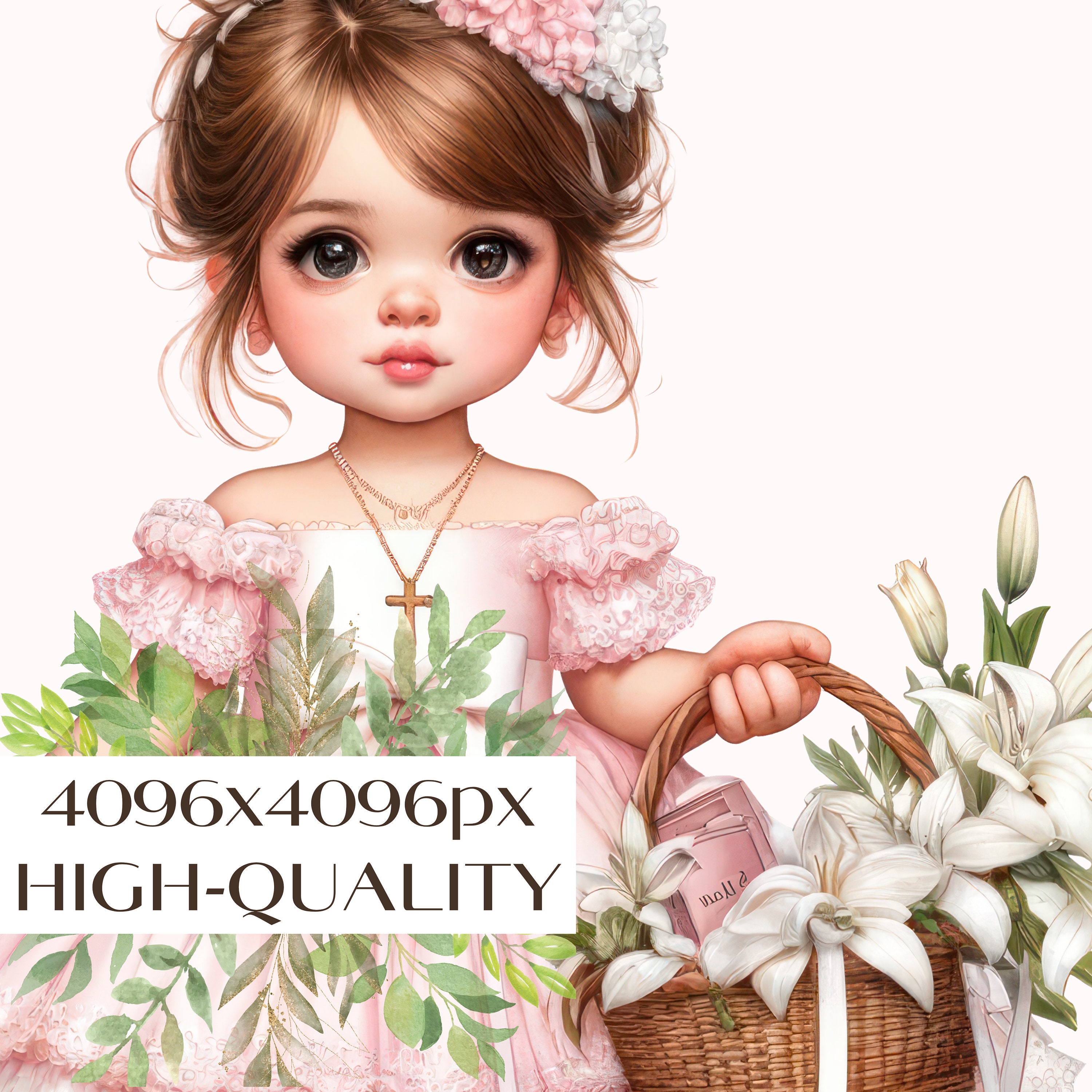 Watercolor First Communion Christian Clipart 34 PNG, Communion Ceremony ...