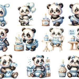 Watercolor Blue Baby Boy Shower Clipart 28 PNG, Boy Babyshower Clipart ...