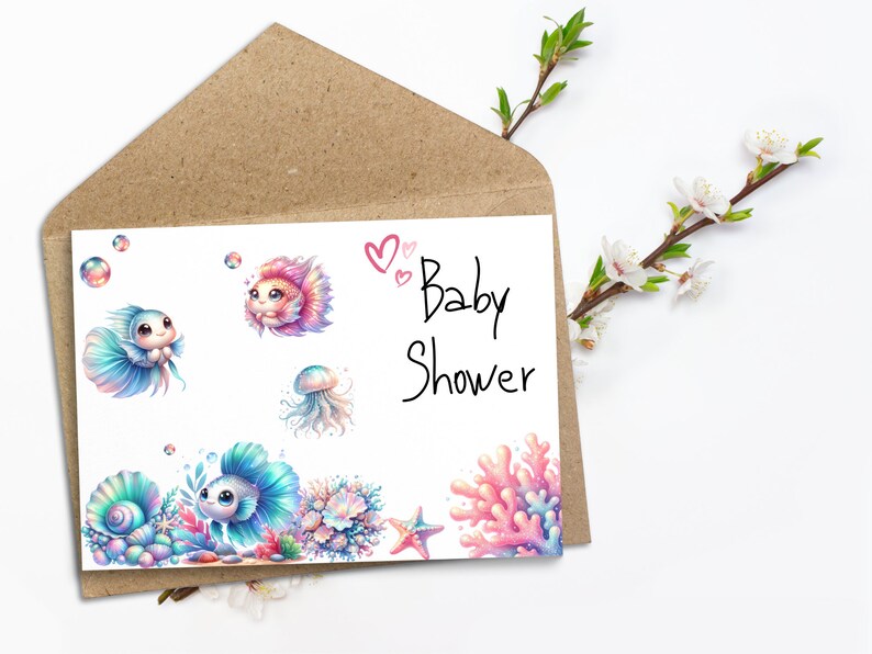 Bundle Watercolor Undersea World 46 PNG Clipart , Cute Ocean Animals ...