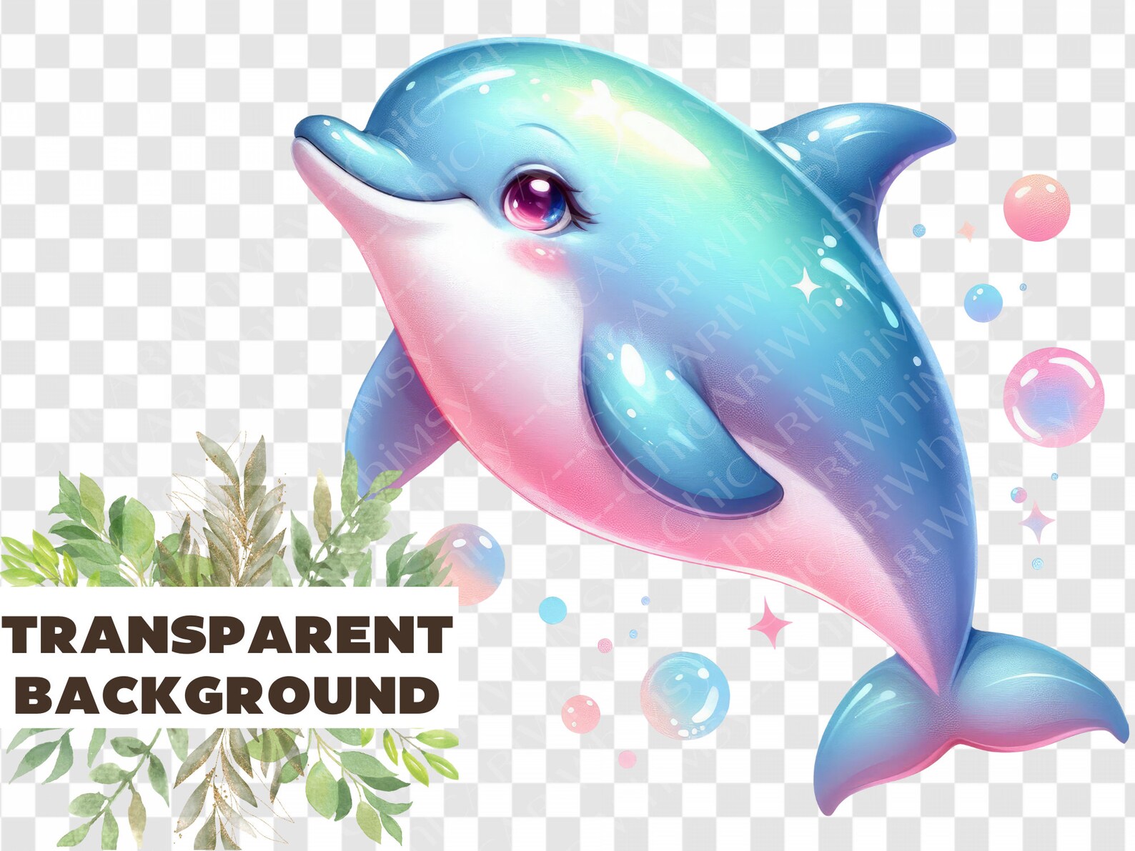 Bundle Watercolor Undersea World 46 PNG Clipart , Cute Ocean Animals ...