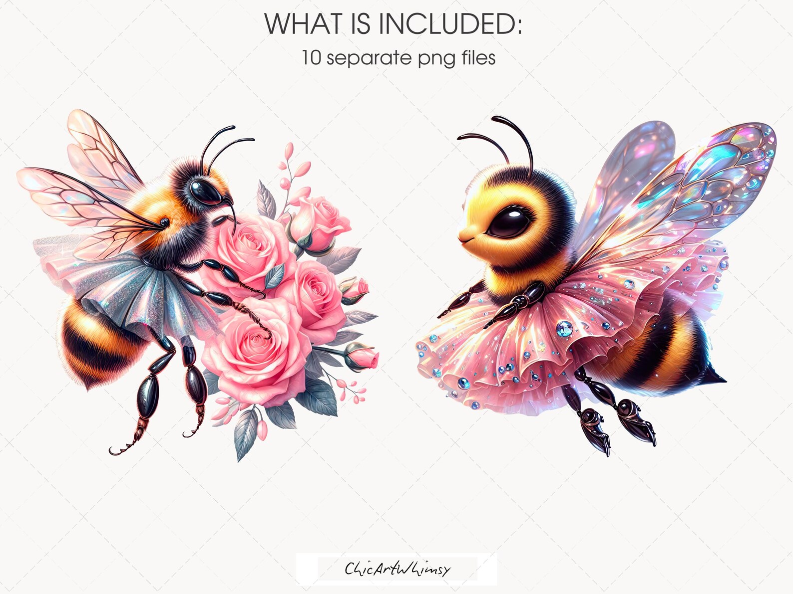 Watercolor Ballerina Bee Clipart 10 PNG, Cute Sweet Little Bee, Bee in ...