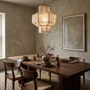 Silk Pendant Lantern: Japanese Style Ceiling Light With E27 LED - Etsy