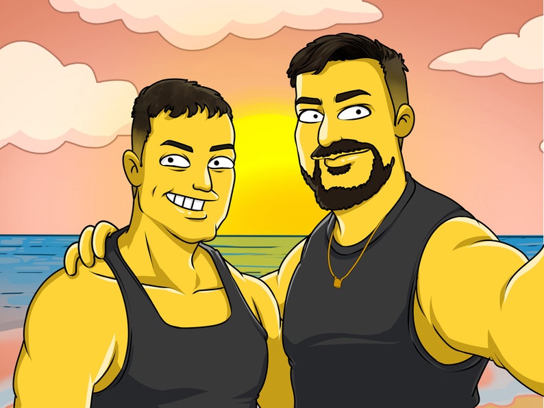 Personalized Simpsons Portrait Unique and Original Gift - Etsy