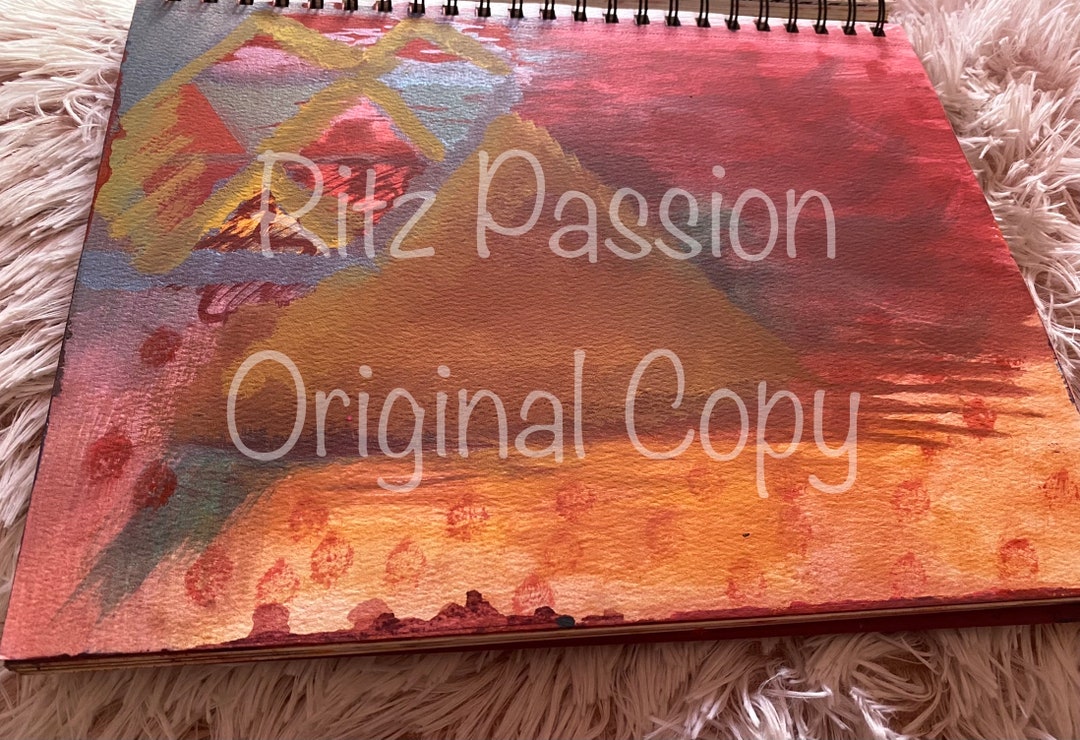 Abstract Art- (egyptian Pyramids Theme)- Orginal and ONE of a Kind ...