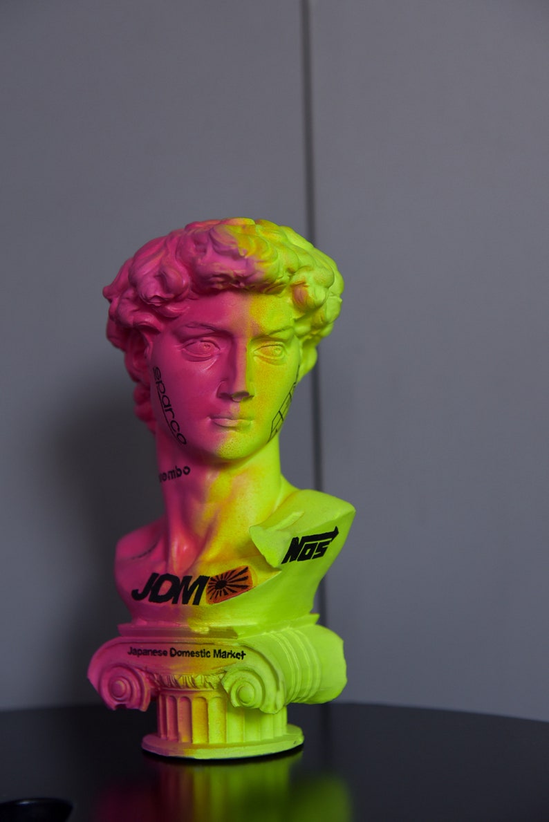 David Gypsum Head Statue, Home Decor, JDM Style, Decor Sculpture, Gift ...