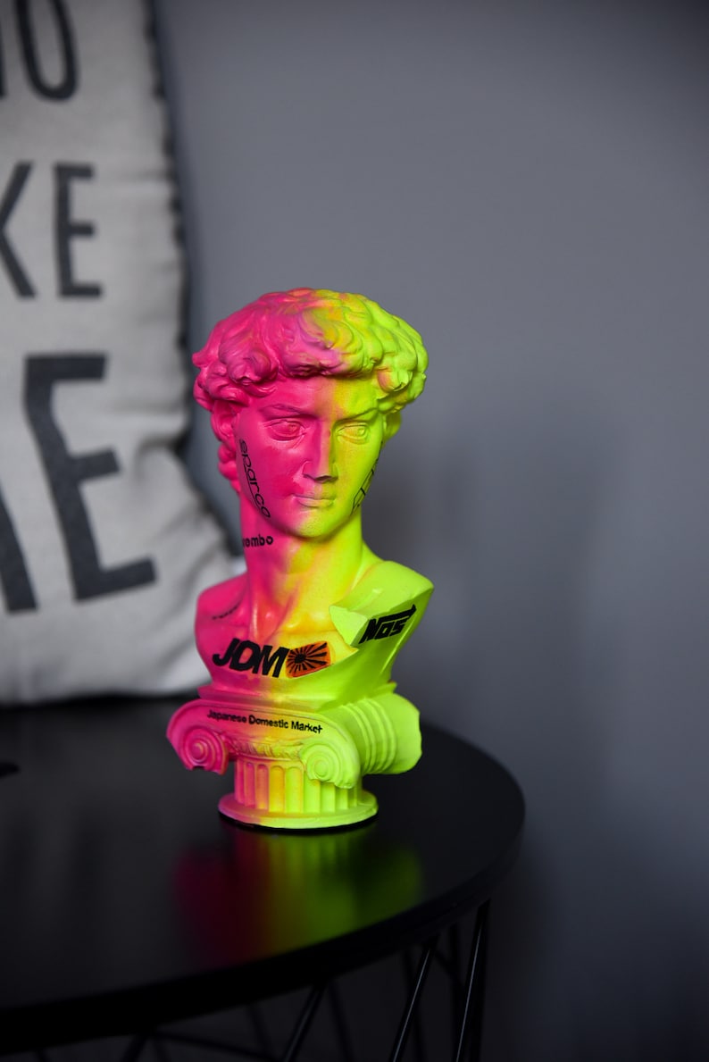 David Gypsum Head Statue, Home Decor, JDM Style, Decor Sculpture, Gift ...