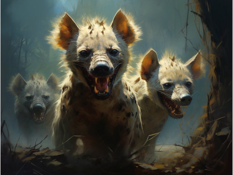 Wild Hyena PNG Graphic for Bold Designs - Etsy