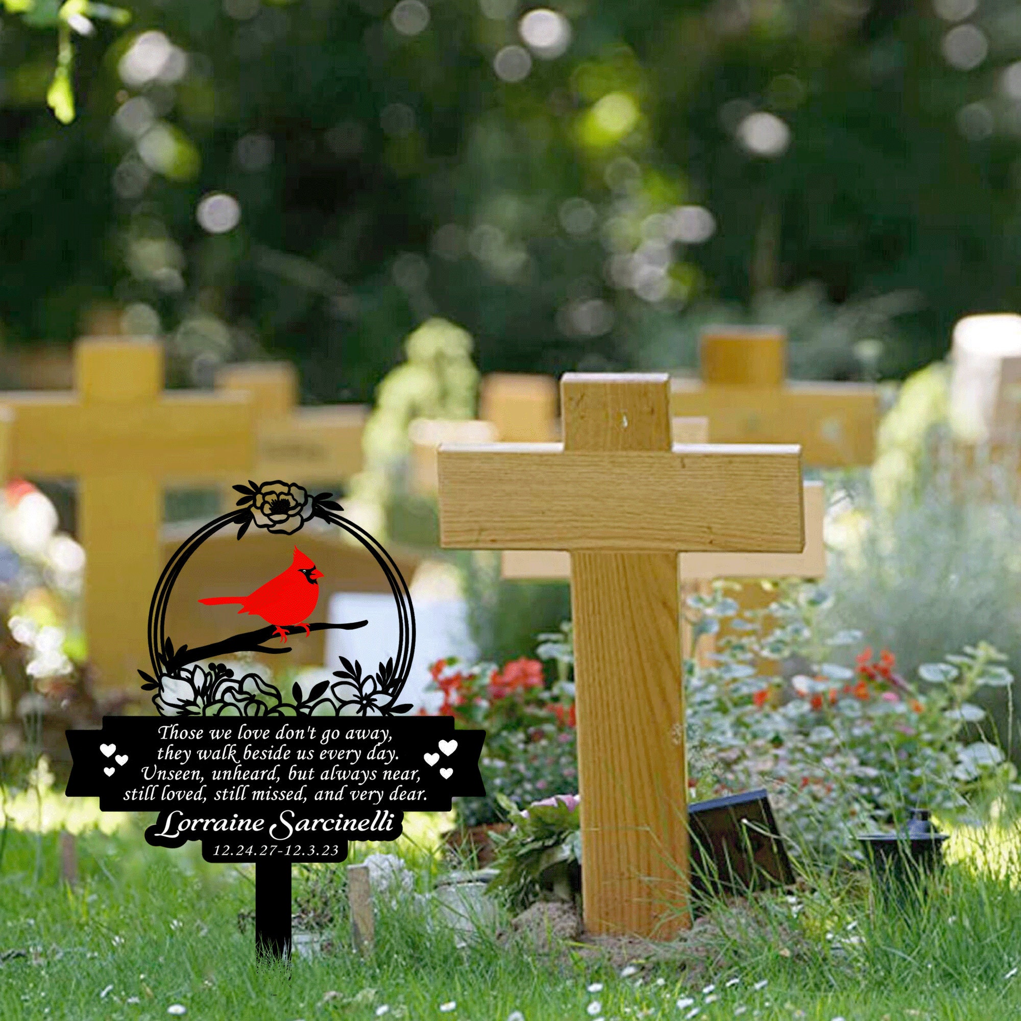 Personalized Memorial Stake Metal, Cardinal Garden Stakes, Cardinals ...