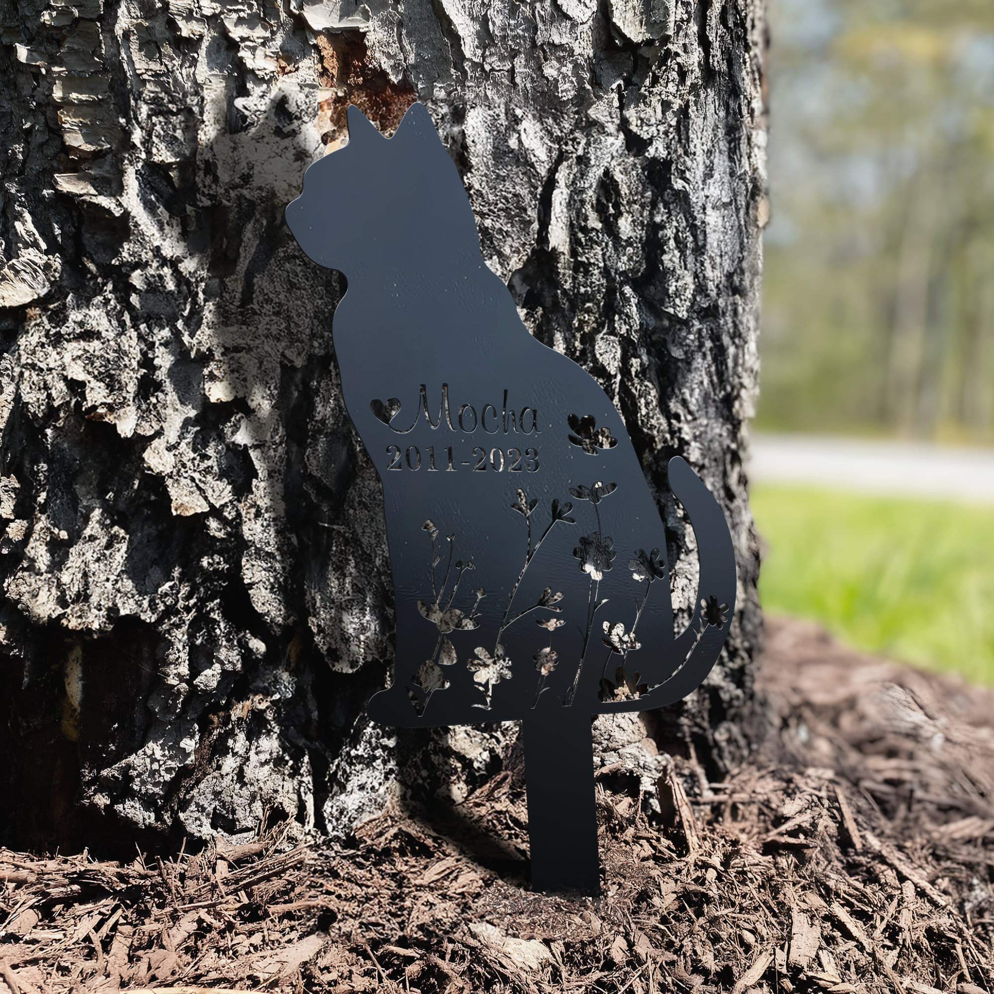 Custom Cat Breed Memorial Stake, Personalized Cat Garden Stake Sign ...