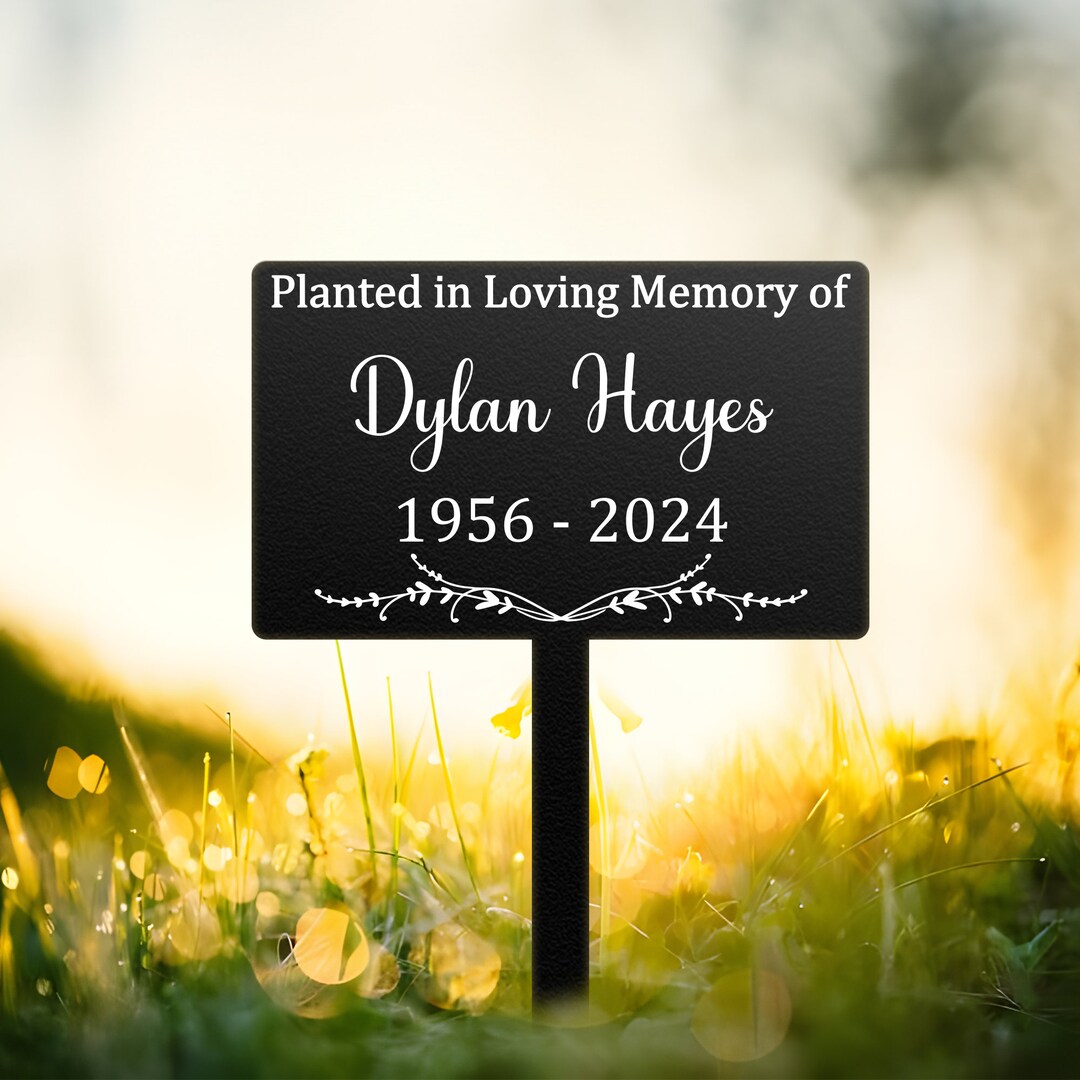 Custom Memorial Tree Sign Stake, Memorial Marker, Metal Garden Marker ...