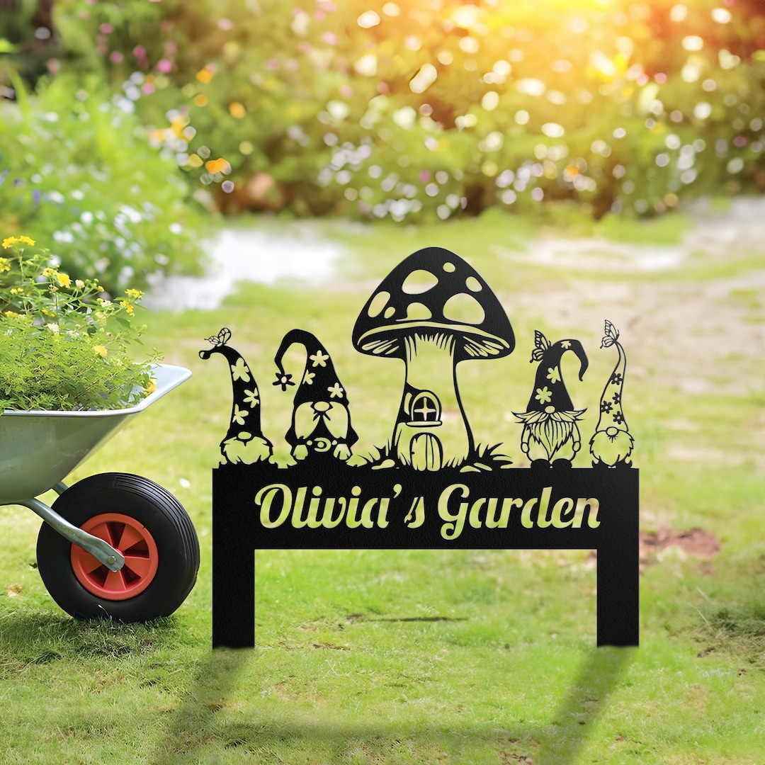 Personalized Metal Garden Sign, Custom Metal Garden Stake Sign, Metal ...
