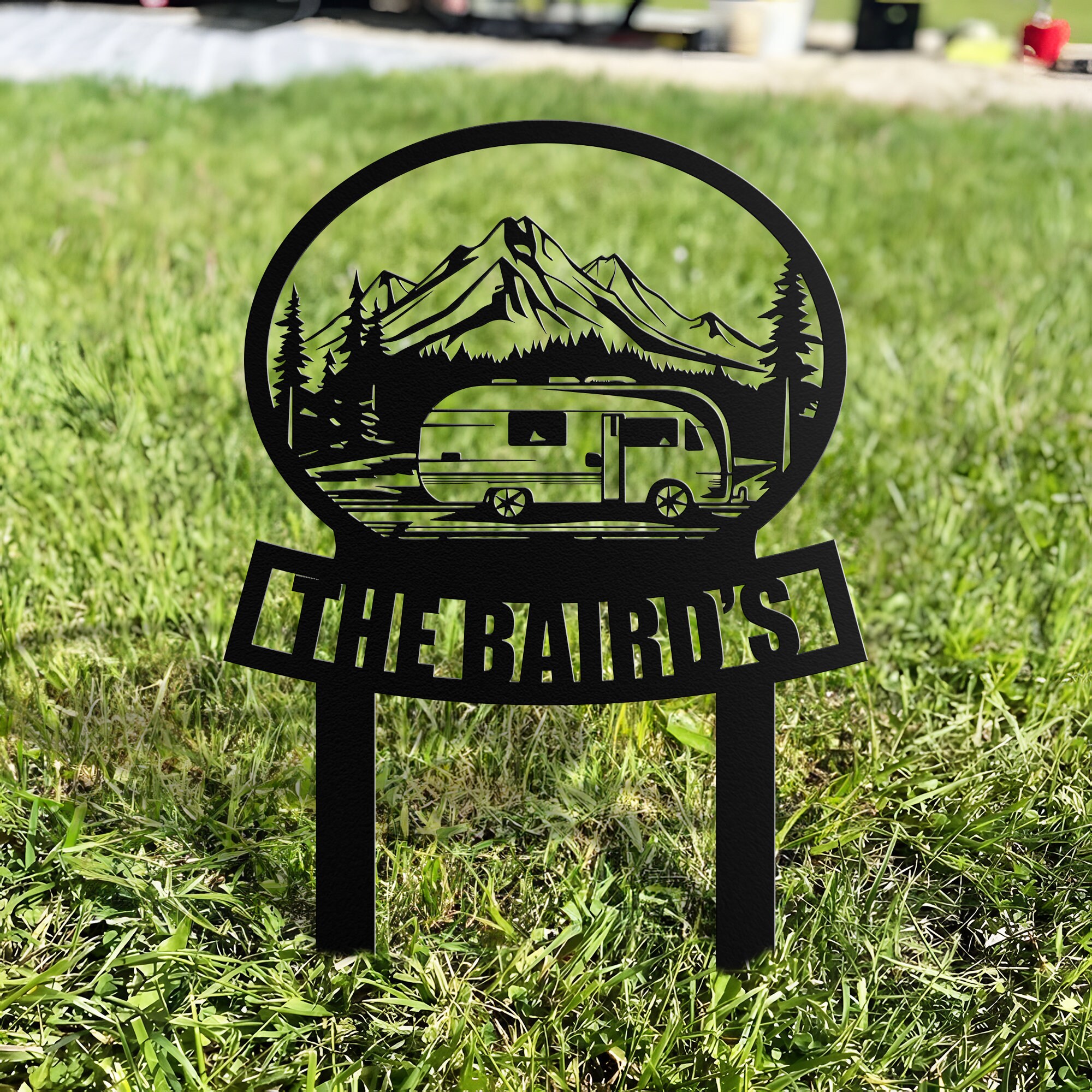 Happy Campers Yard Sign, Camping Sign, Camper Decor, RV Decor, Family ...